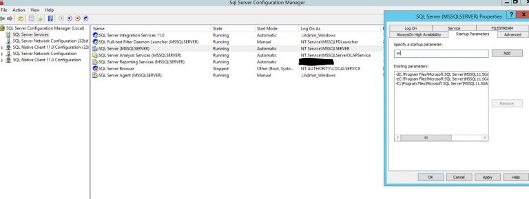 SQL Server restore master database in fast mode - CMD