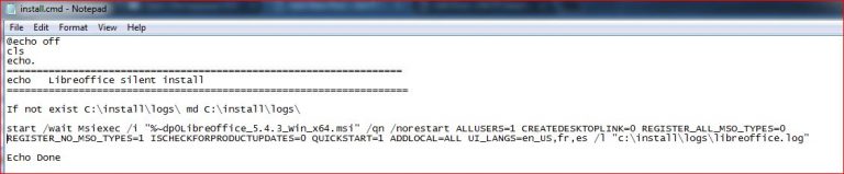 LibreOffice silent install uninstall msi and offline installer.