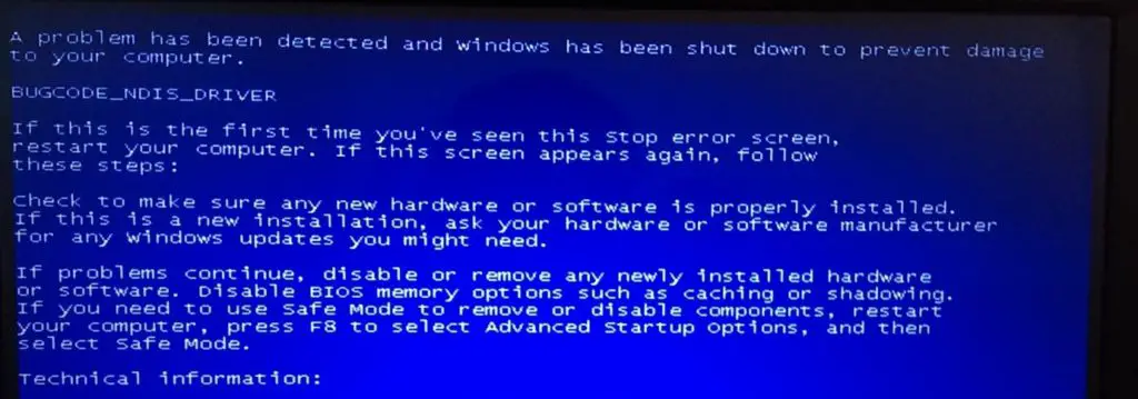 Trobleshoot Bugcode_Ndis_Driver Error On Windows 10 - Get IT Solutions