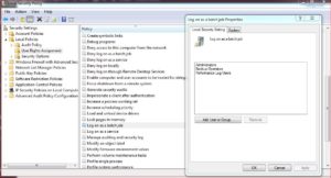 Resolving “log on as batch job rights” request from Task Scheduler