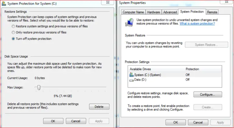 You Must Enable System Protection On This Drive - Windows 10