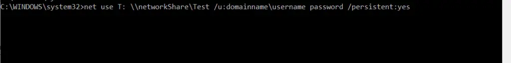 Map Network Drive Cmd Batch File Net Use User Password 1983