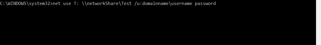 Map Network Drive Cmd Batch File Net Use User Password