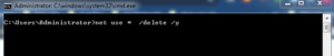Unmap Network Drive CMD - (Batch file) - net use delete command