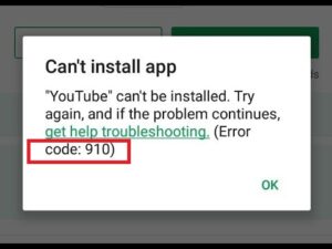 Fixed Error Code 910 On Google Play Store - Get IT Solutions