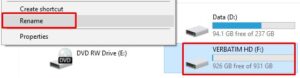 How to rename hard drive and change hard drive letter in Windows 10
