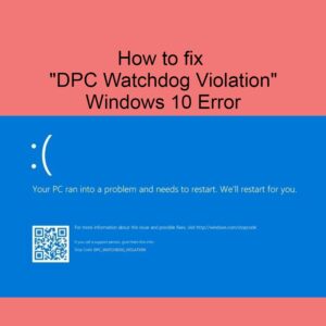 stop code DPC Watchdog Violation Error - Get IT Solutions