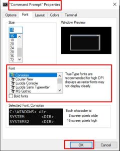 Windows terminal change font – Two ways how to do it