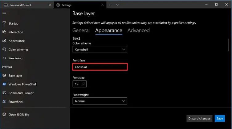 Change Windows Terminal Font Webhostinggai