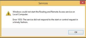 Error 1053 “The Service did not Respond to the Start or Control Request ...